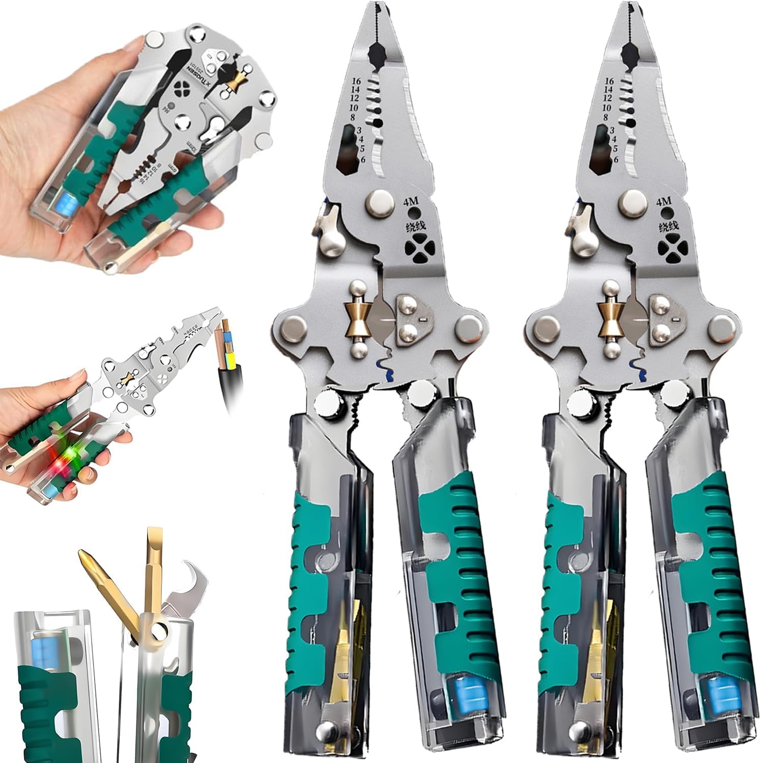 Folding Stylus Screwdriver Wire Stripper Multi Tool, 20-in-1 Foldable ...