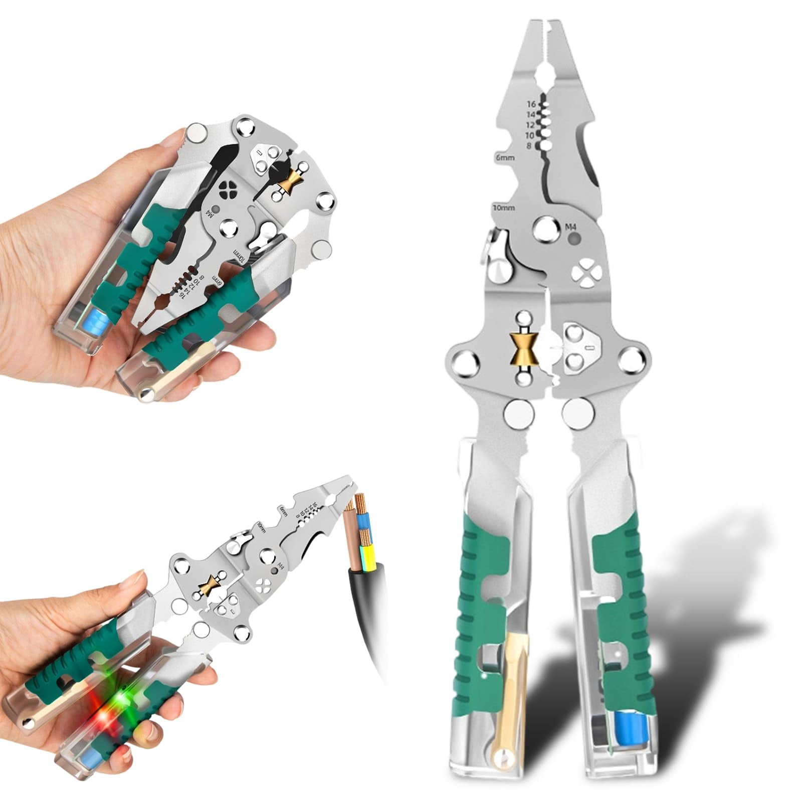 Folding Stylus Screwdriver Wire Stripper, Wire Stripper with Voltage ...