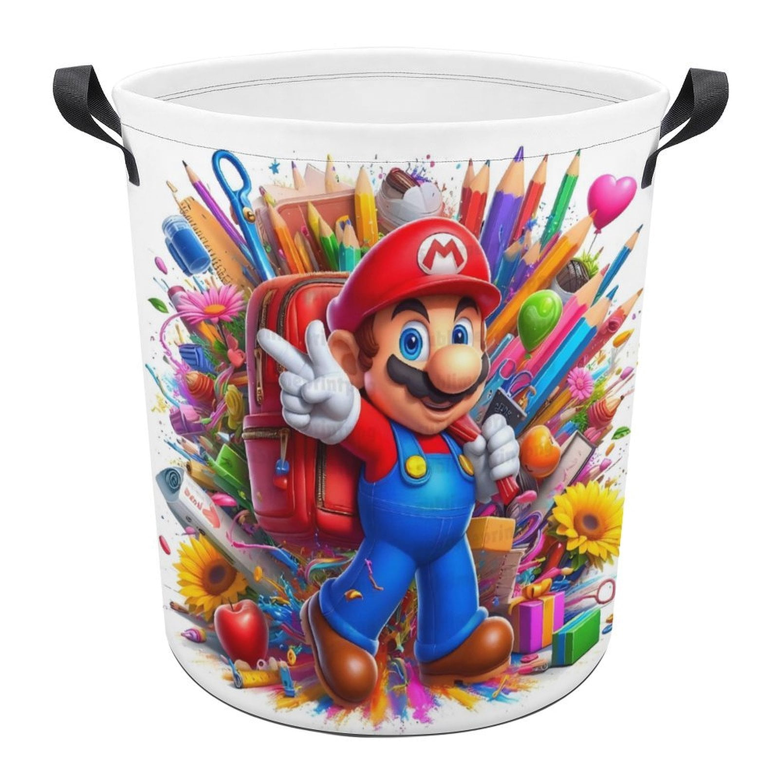 Folding Super Mario Cartoon Series Household Clothes Bucket Storage ...