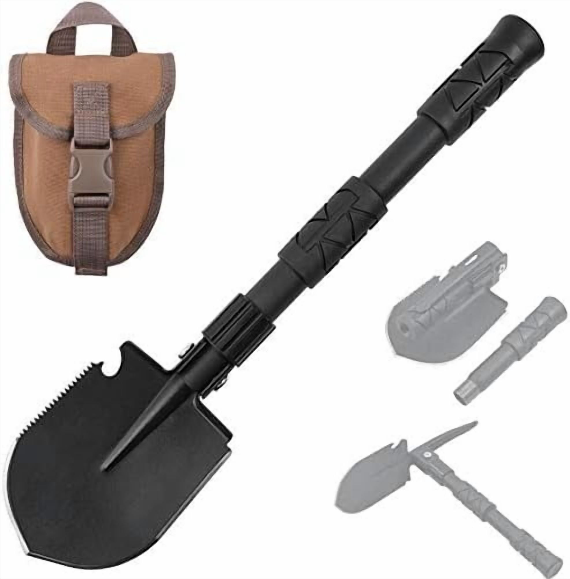 Folding Survival Shovel Multi-Tool, Heavy-Duty Military Entrenching ...