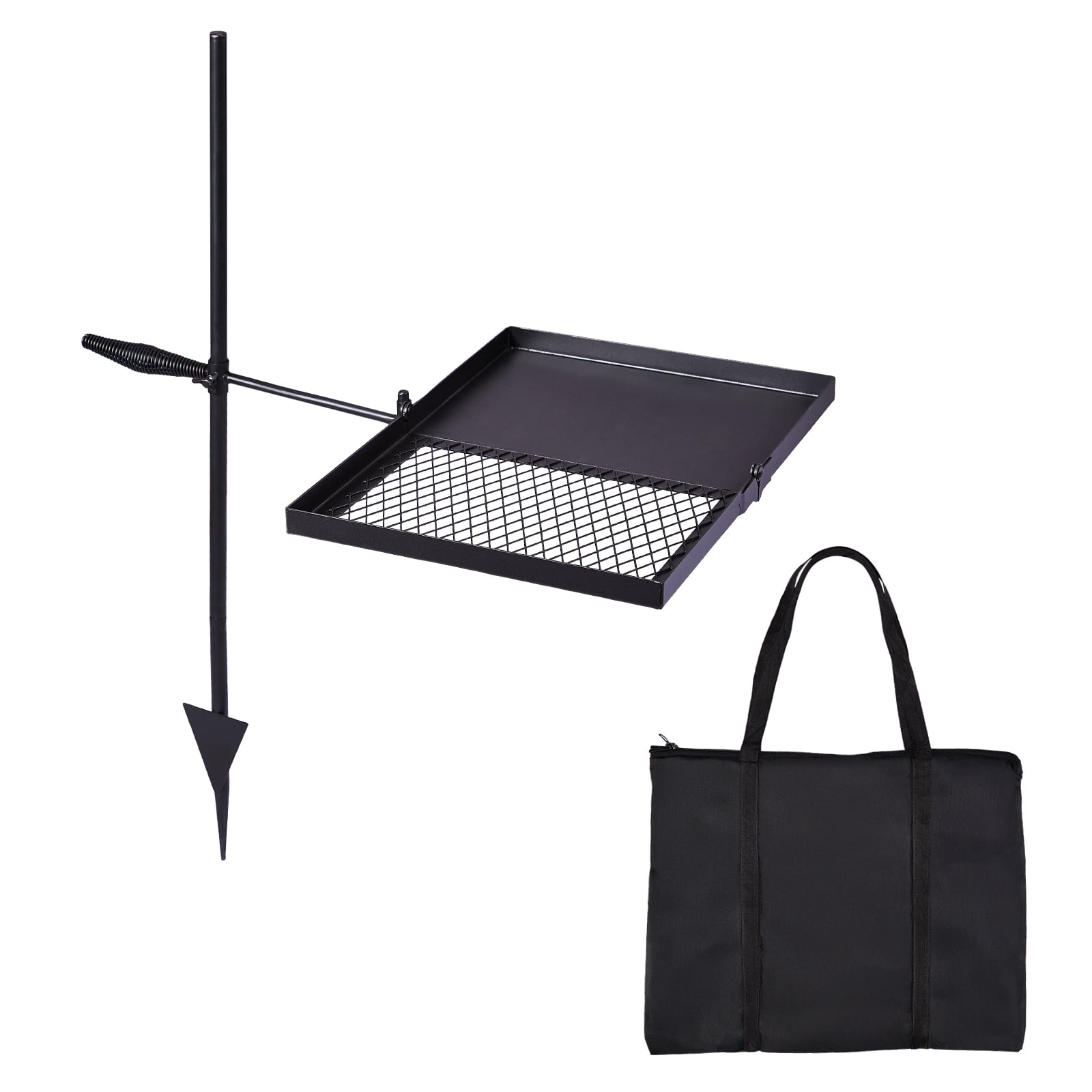 Folding Swivel Campfire Grill, Portable Cooking Grate over Fire Pit ...