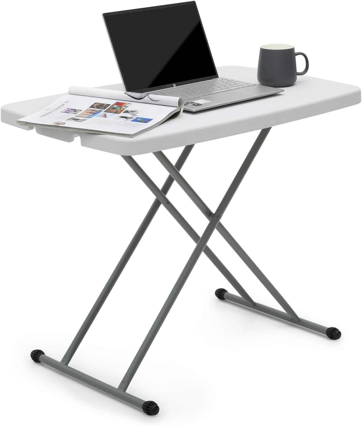 Folding TV Tray Couch Table with Height Adjustable, Portable Small ...
