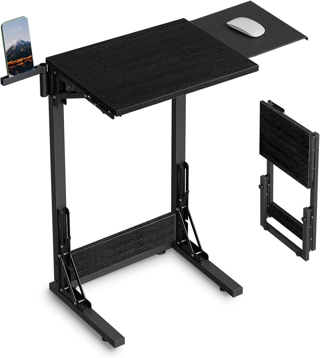Folding TV Tray for Eating, Foldable Laptop Table with Mouse Tray for ...