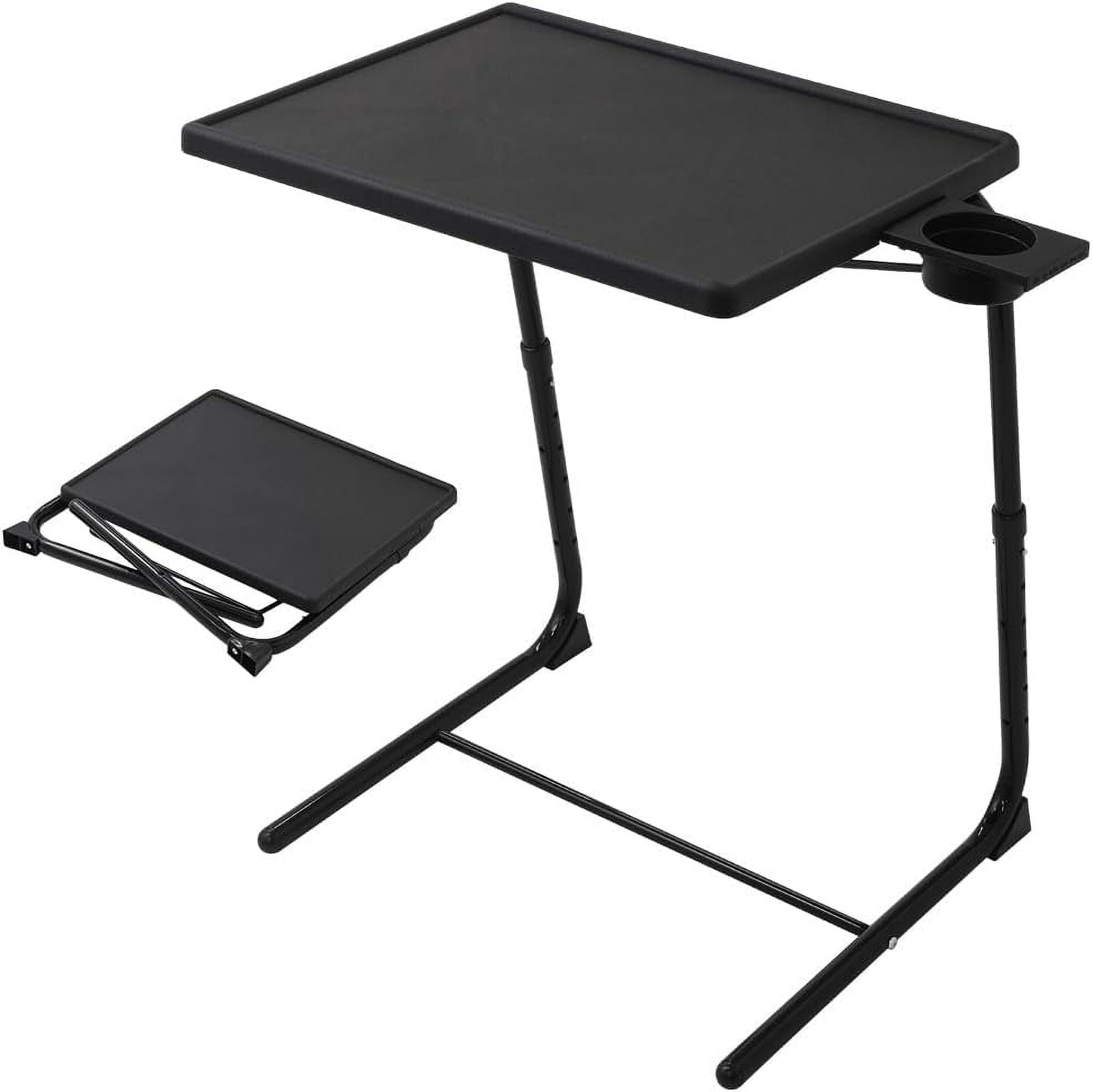 Folding TV Tray Table, Small Bedside Sofa Dinner Table with Cup Holder ...