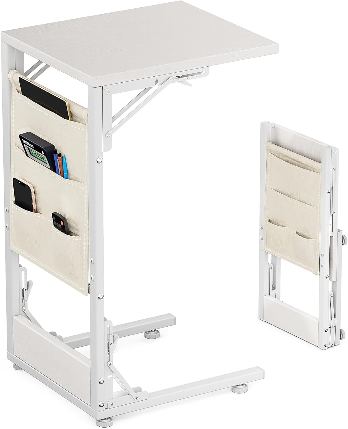Folding TV Tray Table, Small Folding Side Table with Storage Bag ...