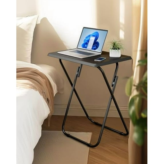Folding TV Tray Table -Stable Tray Table with No Assembly Required, TV ...