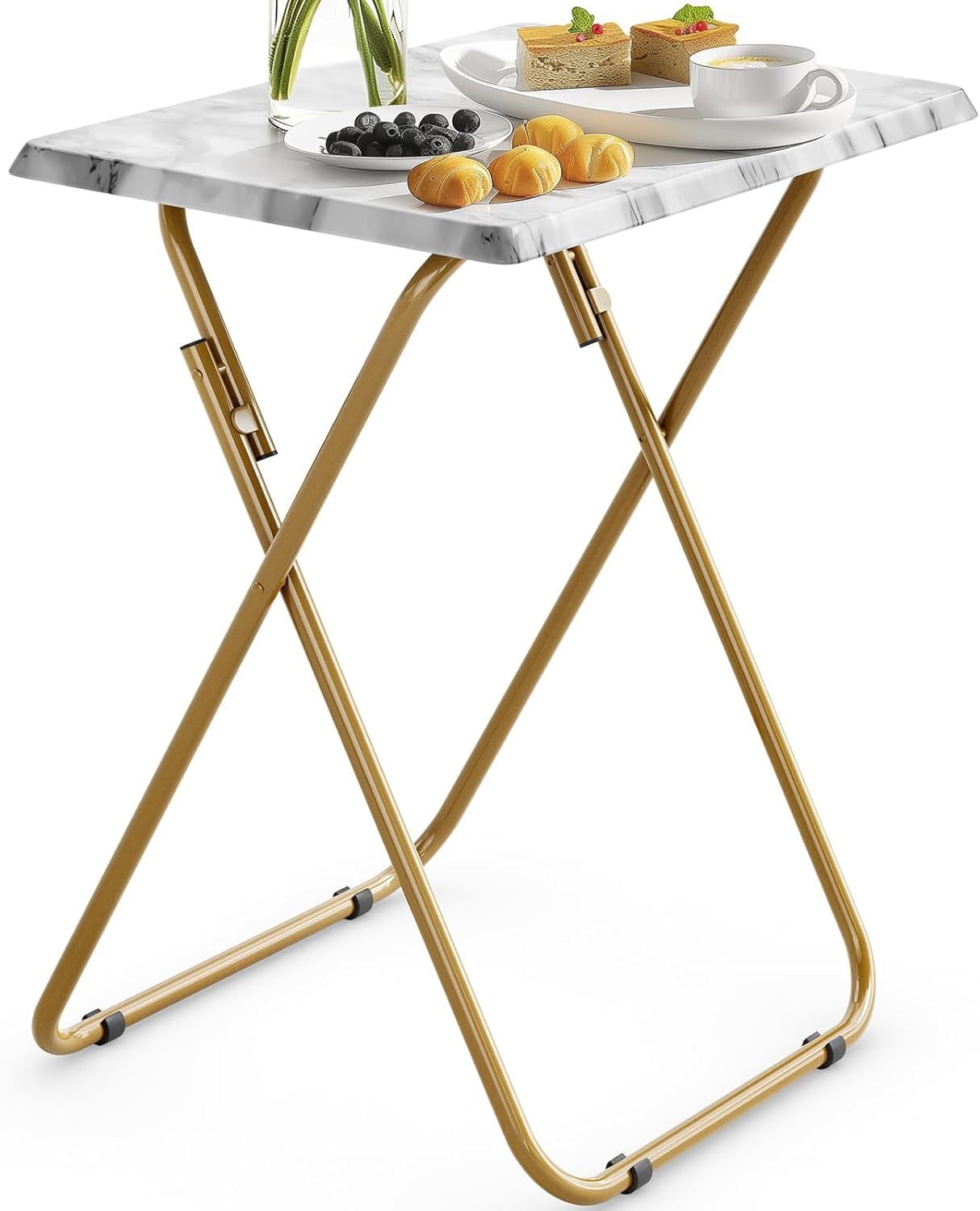 Folding TV Tray Table -Stable Tray Table with No Assembly Required, TV ...