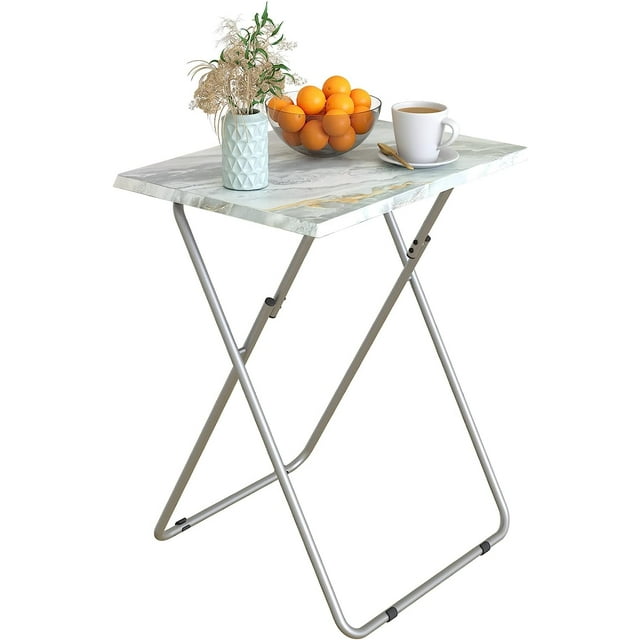 Folding TV Tray Table TV Dinner Table with Sturdy MDF Top,Eating Trays ...