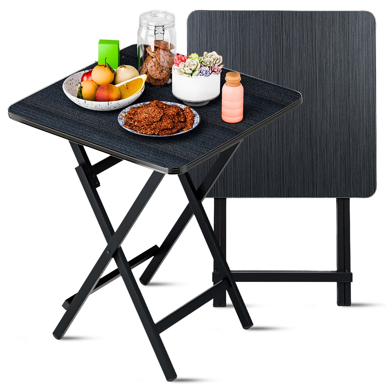Folding TV Tray Tables, Portable Folding Table for Small Space ...