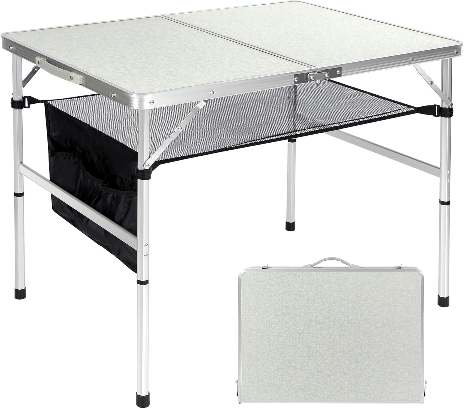 Folding Table 3 Feet Adjustable Height, Lightweight and Portable ...