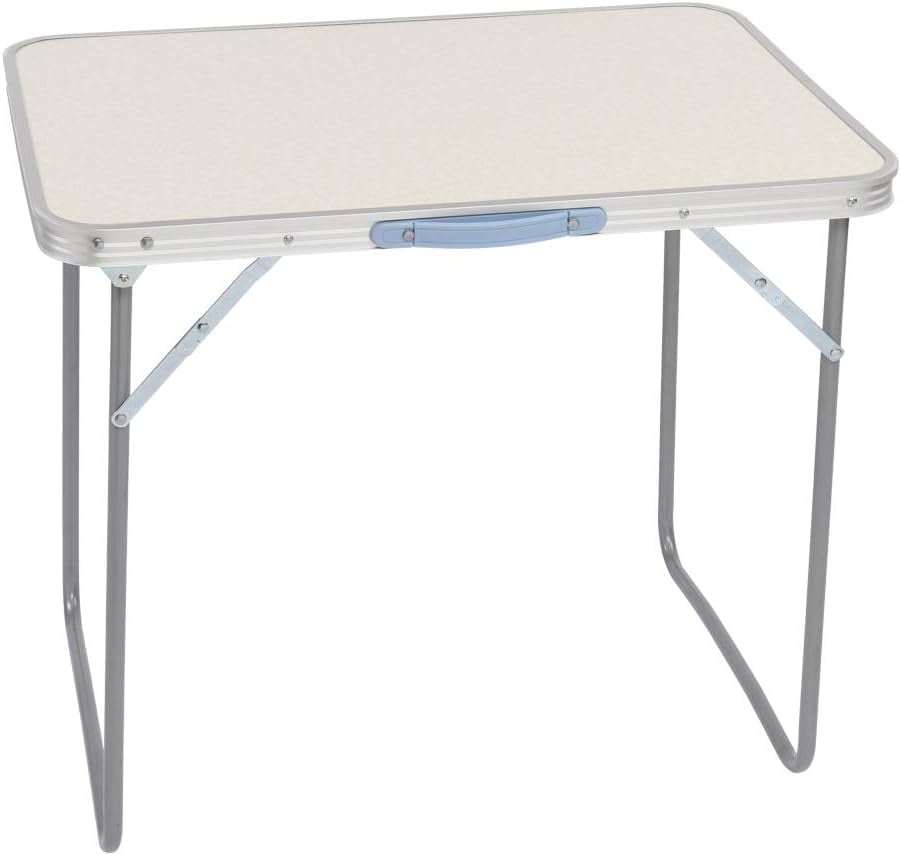 Folding Table 3 Foot Portable Heavy Duty Plastic Fold-in-Half Utility ...