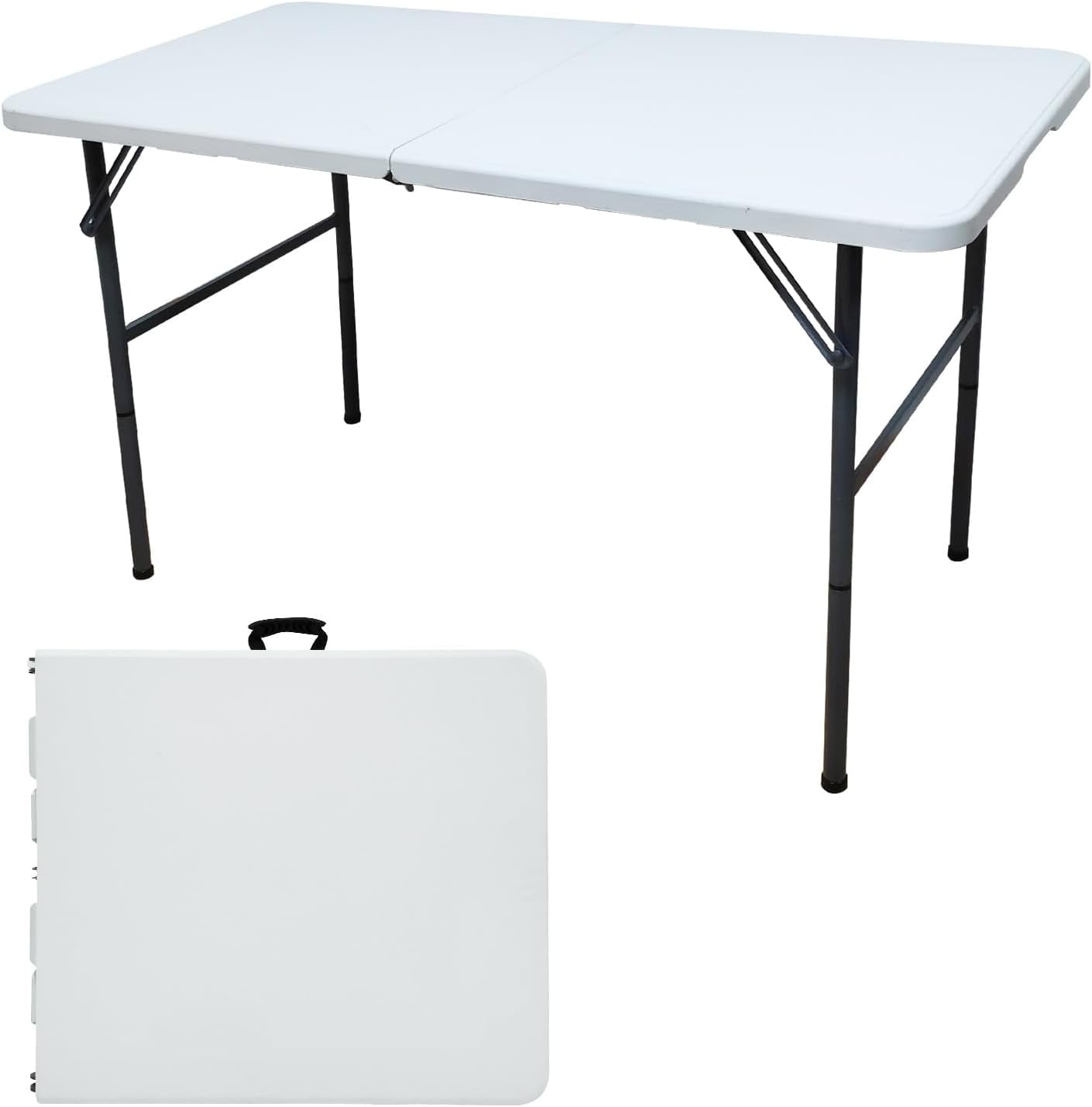 Folding Table 4 Foot,4ft Plastic Folding Table Card Table Plastic ...