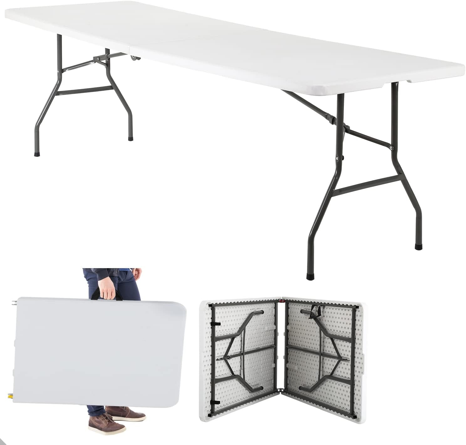 Folding Table 4 Foot Portable Picnic Table Plastic Folding Table ...