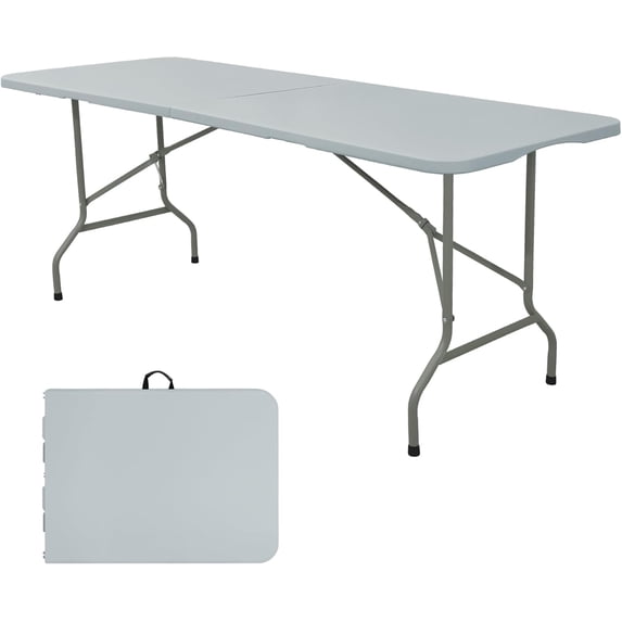 Folding Table 6 FT Camping Table Portable Plastic Rectangular Outdoor ...