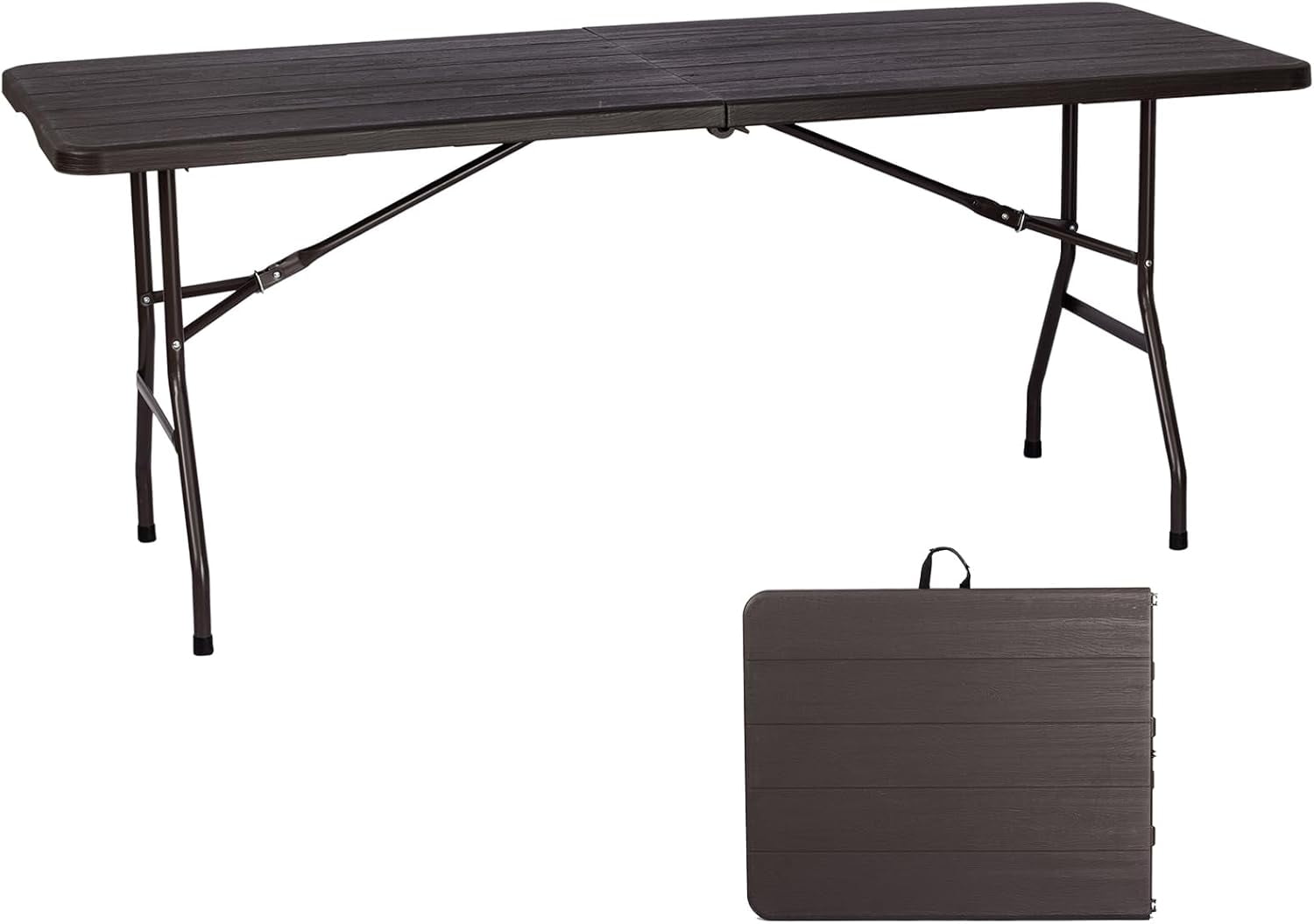 Folding Table 6 Foot Plastic Folding Table Indoor & Outdoor for Picnic ...