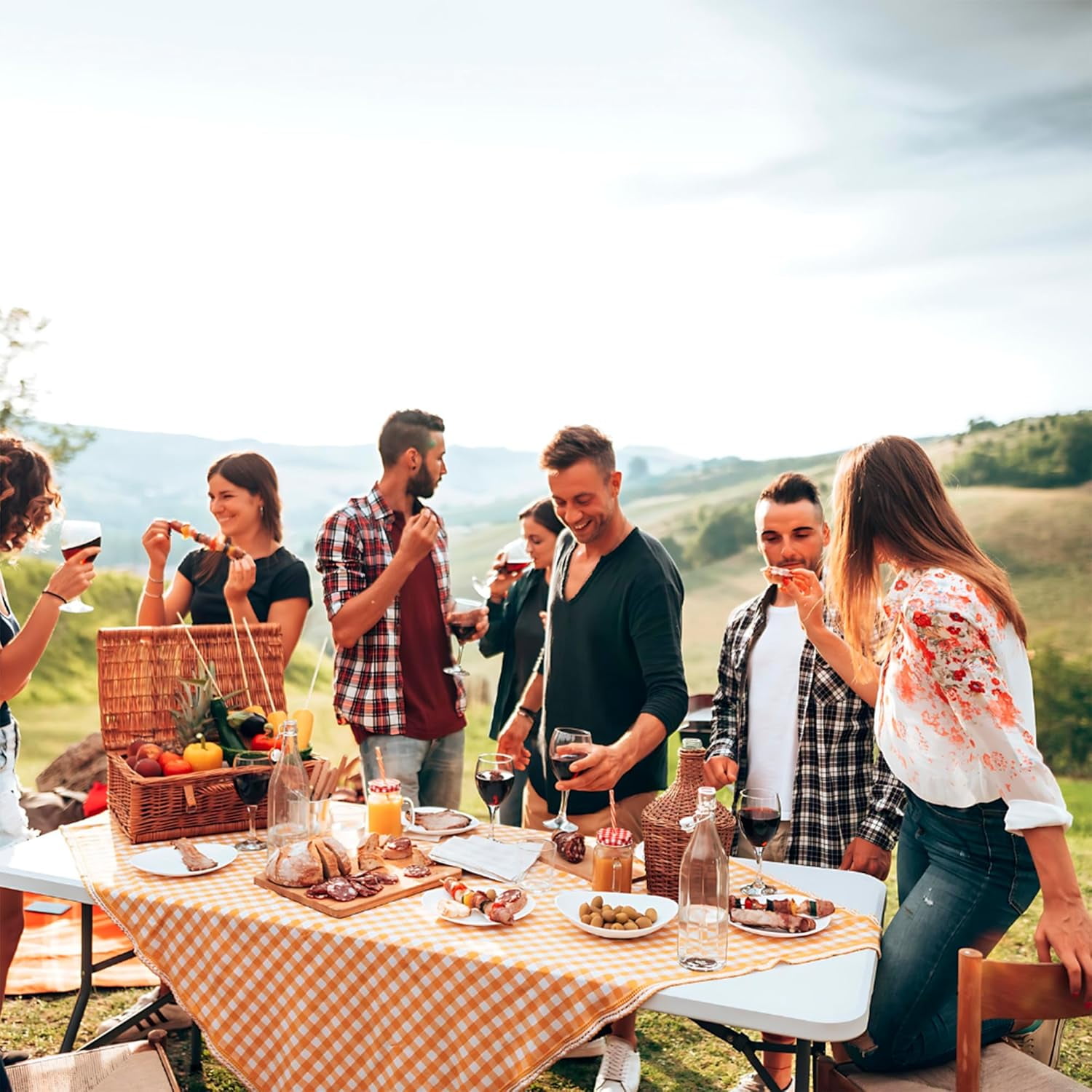 - Folding Table 6ft | Heavy Duty Plastic Event Table with Carrying ...