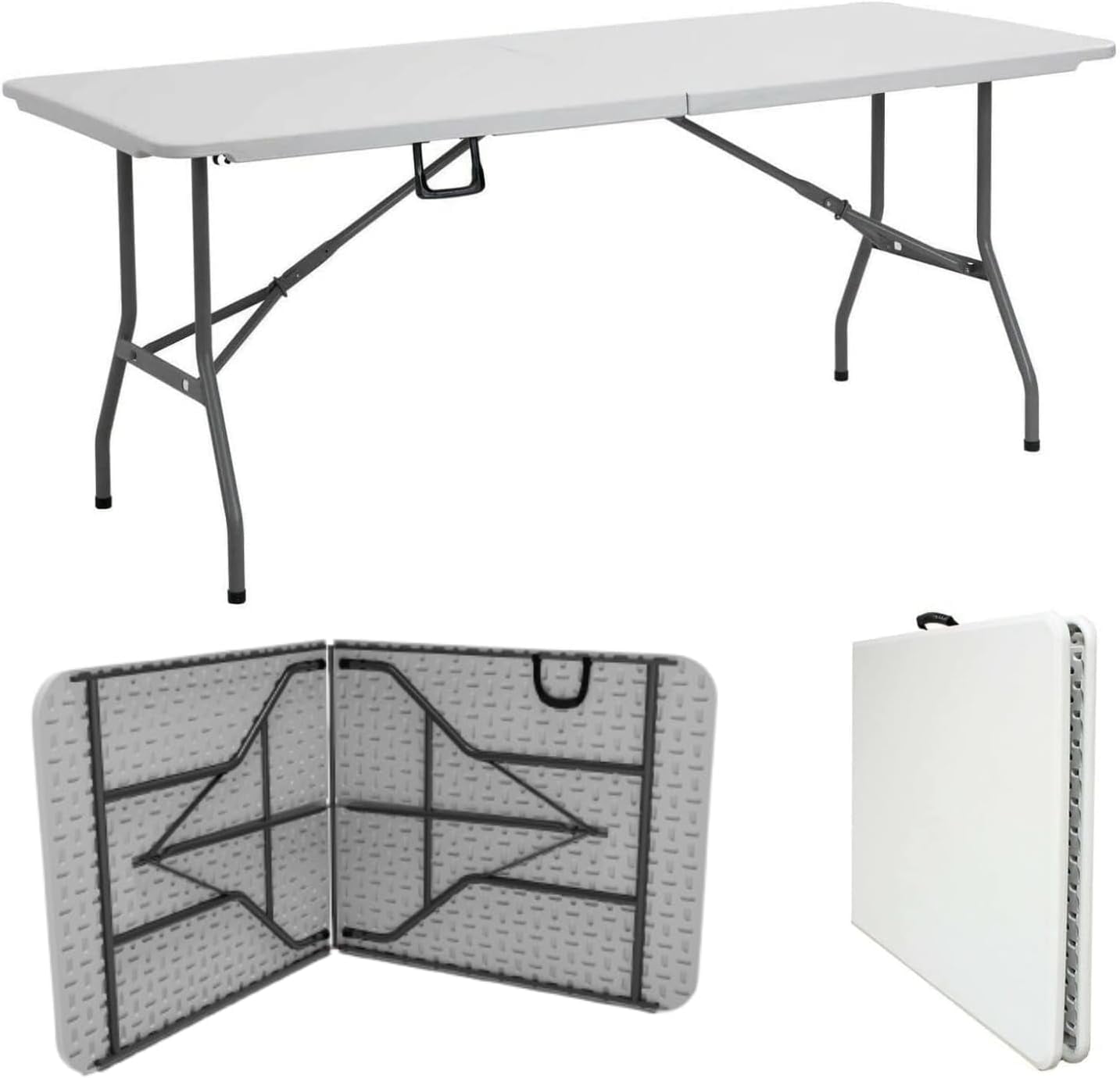 Folding Table 6ft – Heavy-Duty Portable Table for Indoor and Outdoor ...