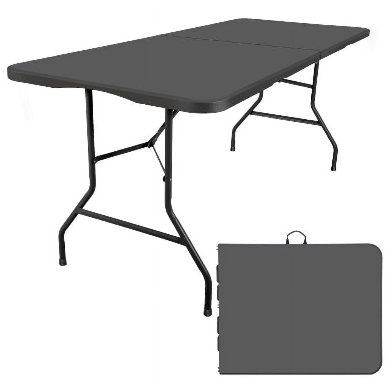 Folding Table 6ft Portable Heavy Duty Plastic Foldable Table Plastic ...