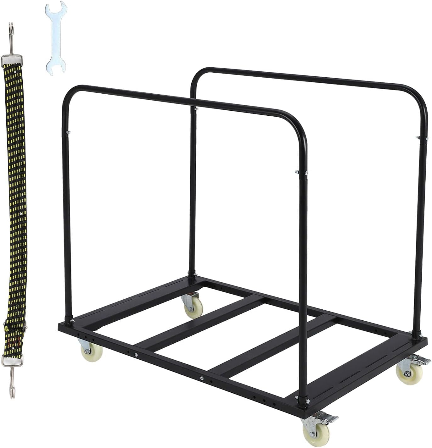 Folding Table Cart, 1800 LBS Heavy Duty Table Trolley with 5" Swivel ...