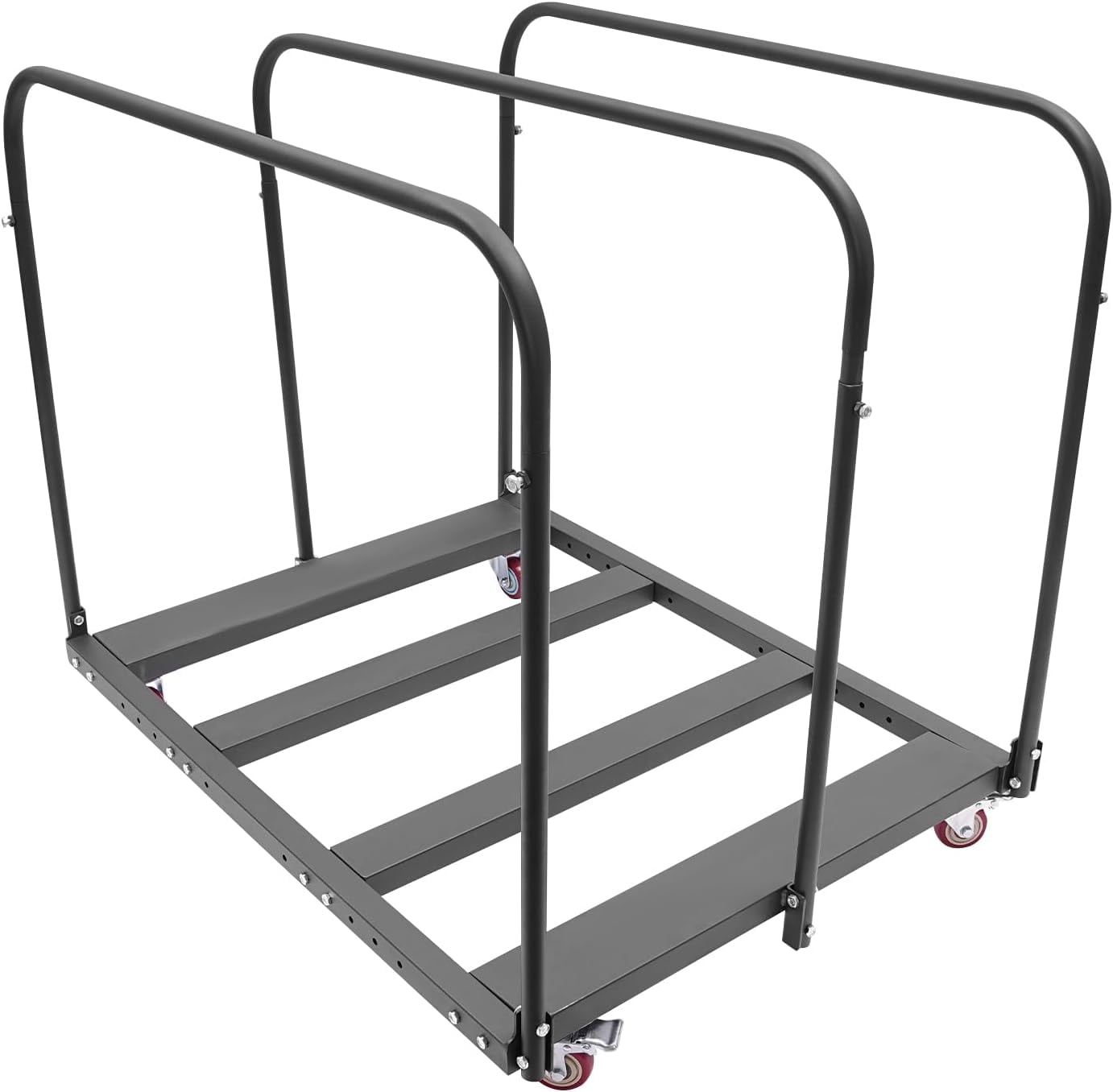 Folding Table Cart, Folding Table Dolly with 4 Wheels, Table Cart with ...