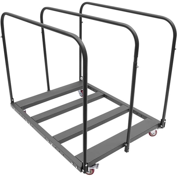 Folding Table Cart, Folding Table Dolly with 4 Wheels, Table Cart with 10' Folding Tables, 45 ...