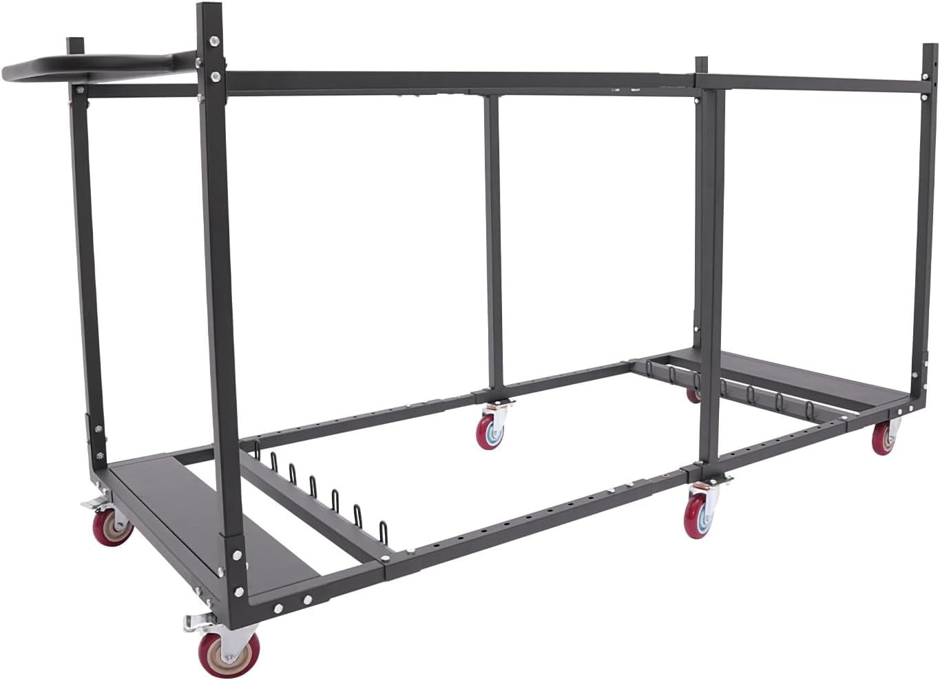 Folding Table Cart, Heavy Duty Table Trolley with Swivel Wheels ...