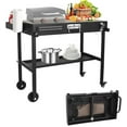 Folding Table Cart for Outdoor Griddle Stand,Portable Grill Table for ...