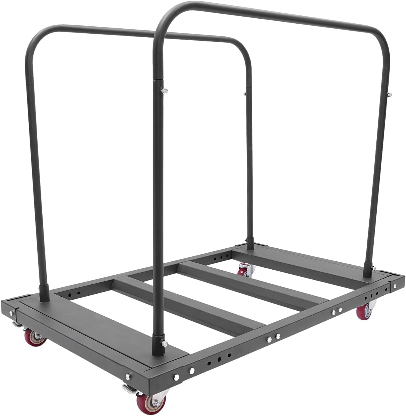 Folding Table Cart, Rolling Storage Rack Trolley Heavy Duty Panel Dolly ...