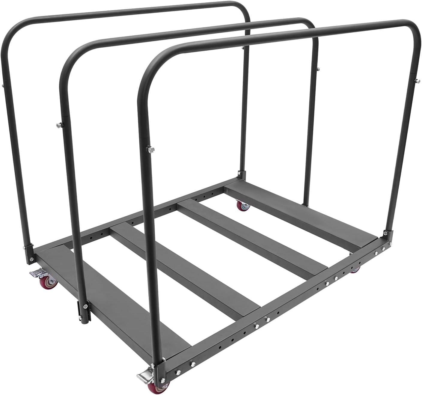 Folding Table Cart with Wheels, 45×33×39 Inch Table Trolley for 10 ...