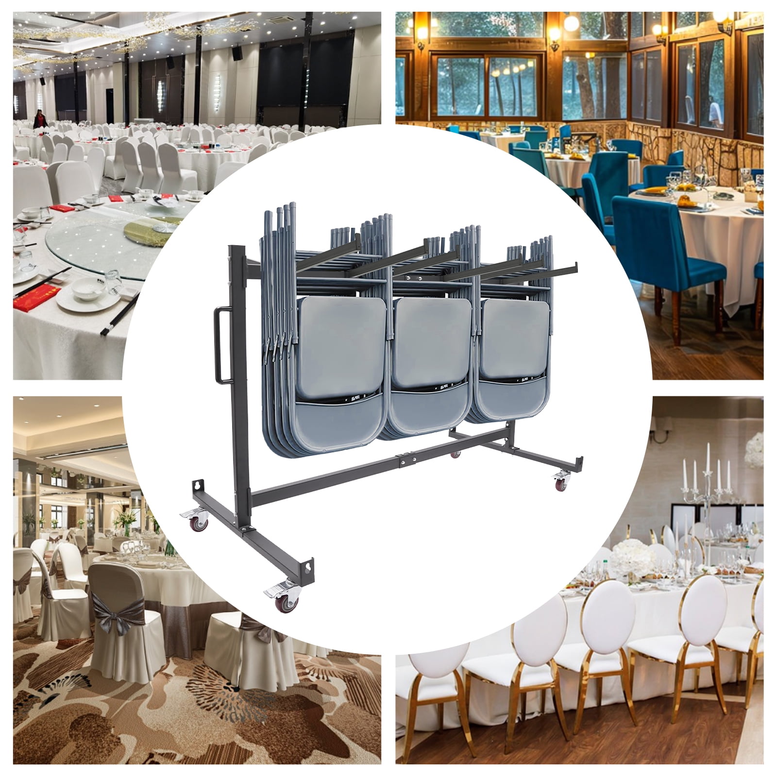 Folding Table and Chair Cart for Efficient Storage & Transportation ...