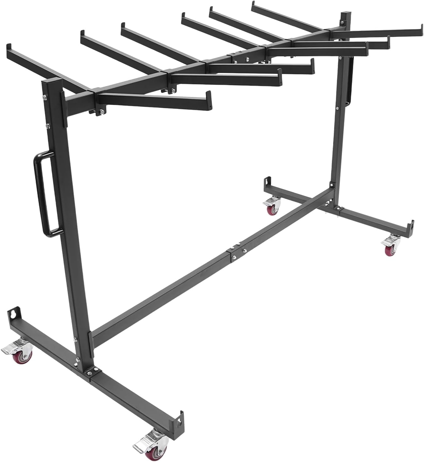 Folding Table and Chair Cart, Folding Chair Storage Rack with 4 ...