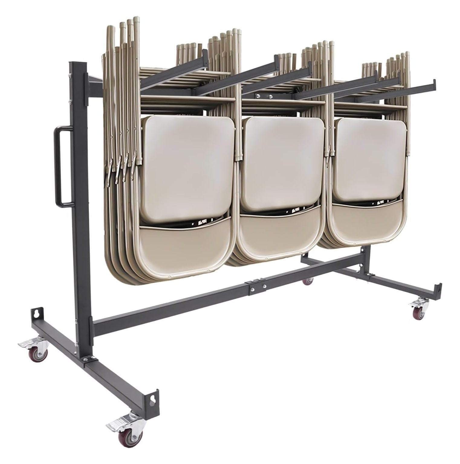 Folding Table and Chair Cart, Heavy Duty Metal Folding Chair Rack with ...