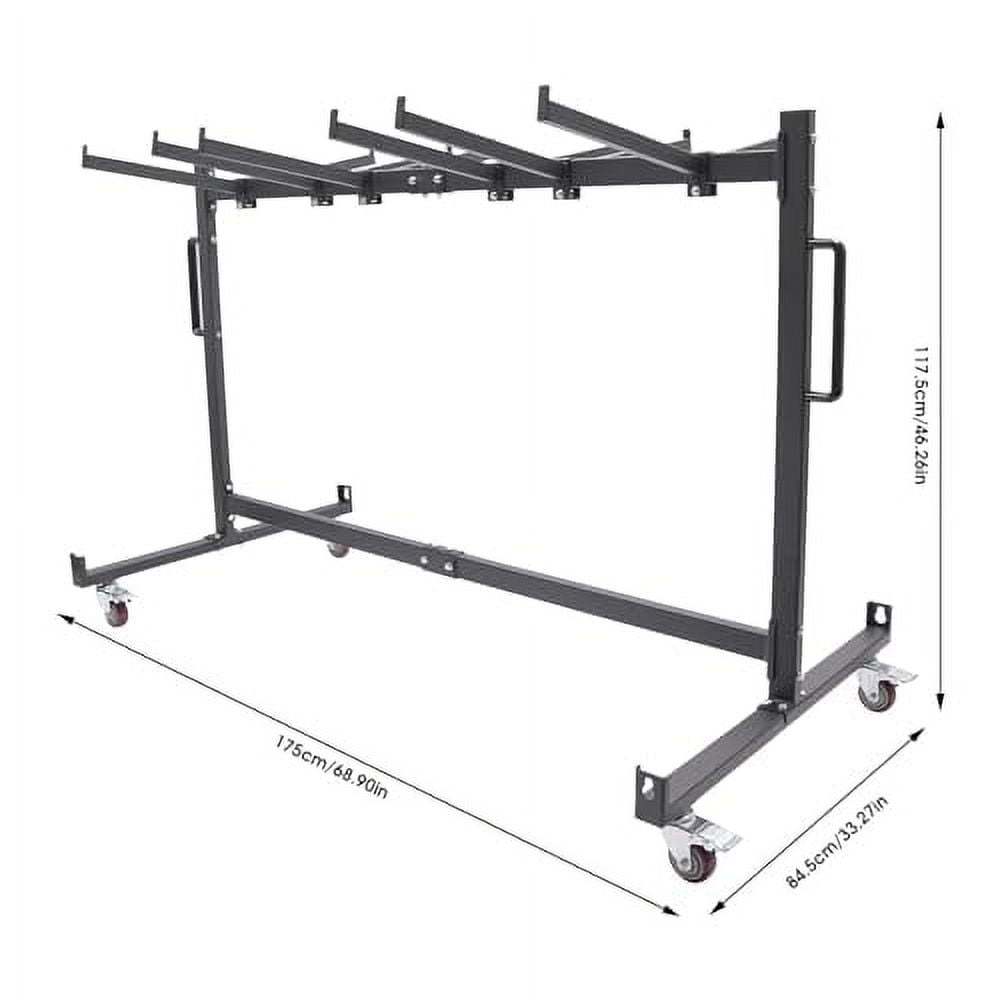 Folding Table and Chair Cart,Heavy Duty Stackable Chair Rack with 2 ...