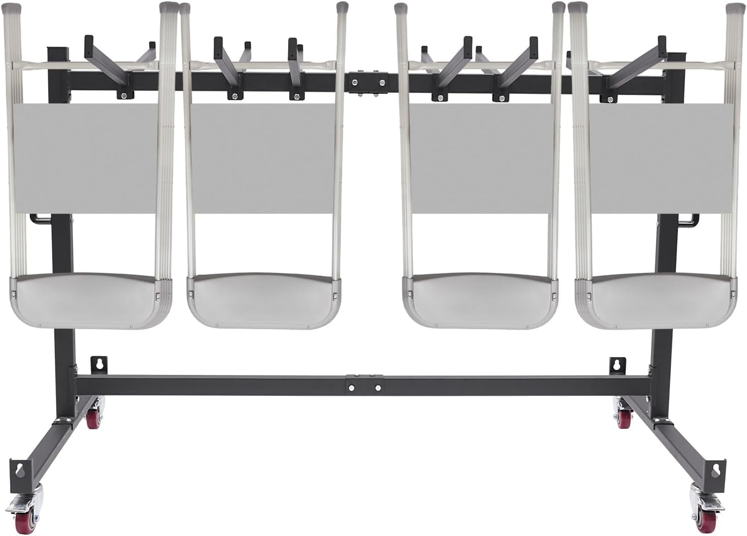 Folding Table and Chair Cart Chair Rack with 4 Universal Wheels with ...