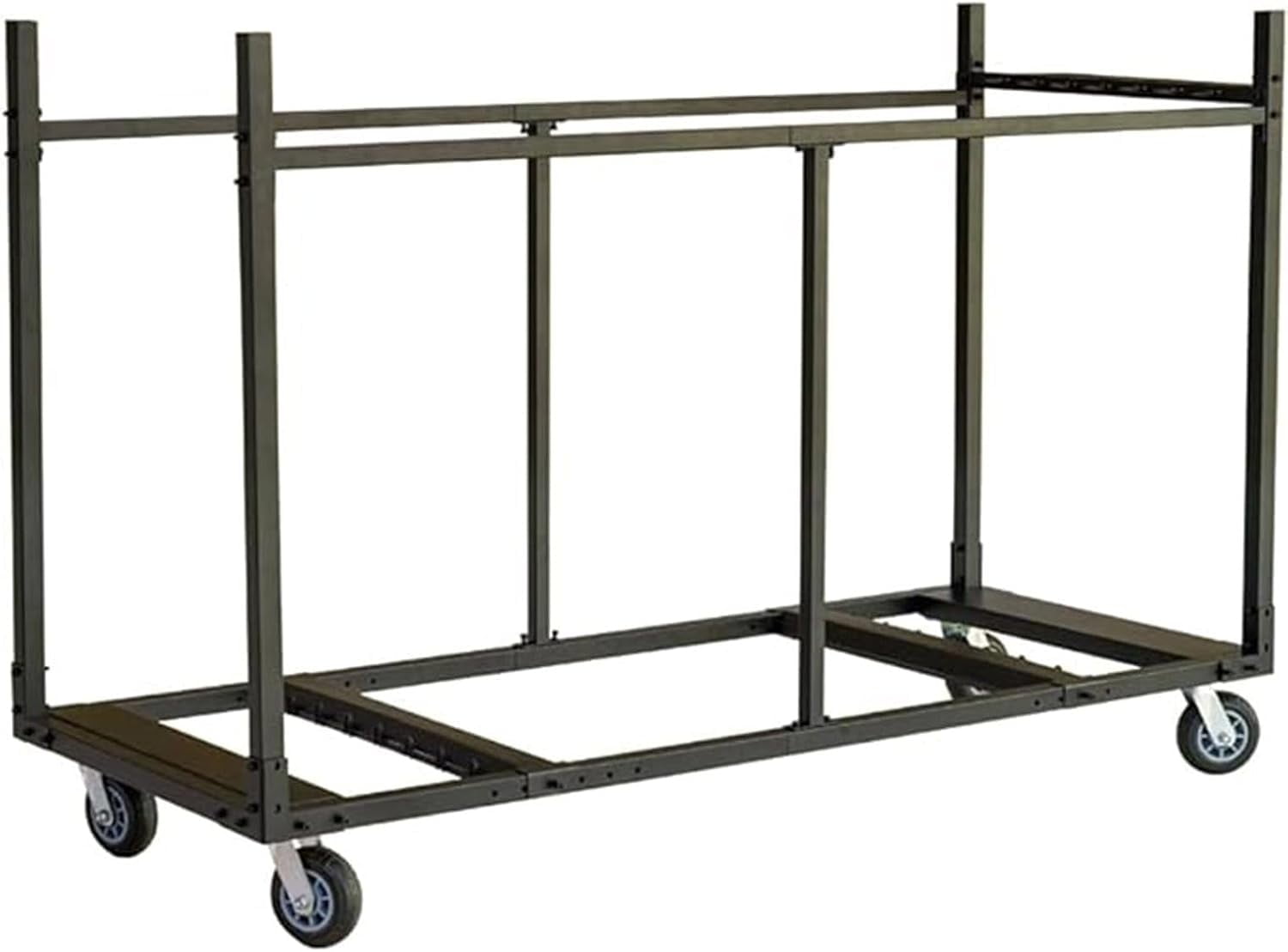 Folding Table Chair Cart Rolling Storage Rack Trolley for 60” Round ...