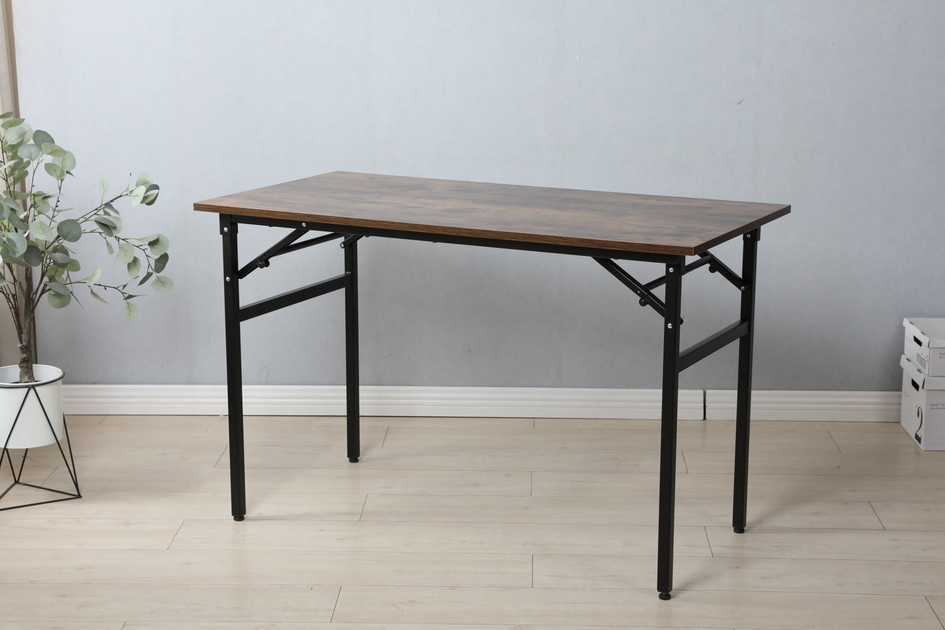 Folding Table Desk, 31.5"×15.7" Writing Computer Desk, Modern Simple ...