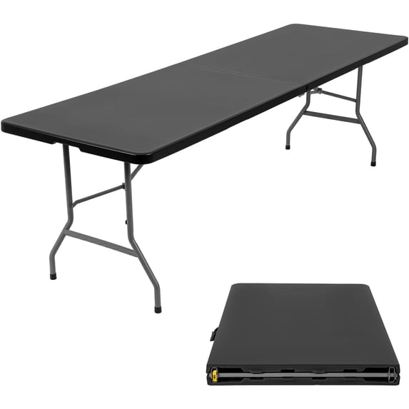 Folding Table, Heavy Duty Plastic Folding Utility Table Indoor Outdoor ...