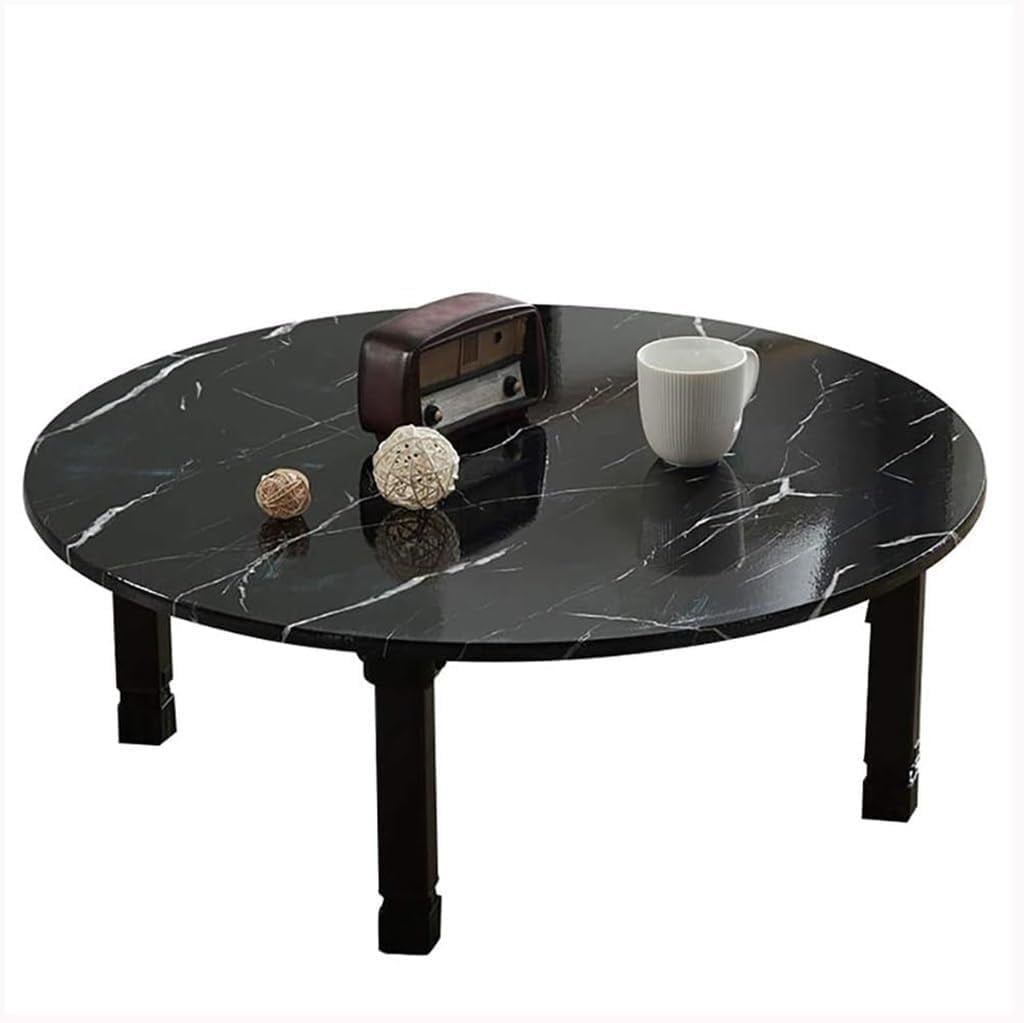 Folding Table, Japanese Style Low Round Table, Coffee Table, Dining ...