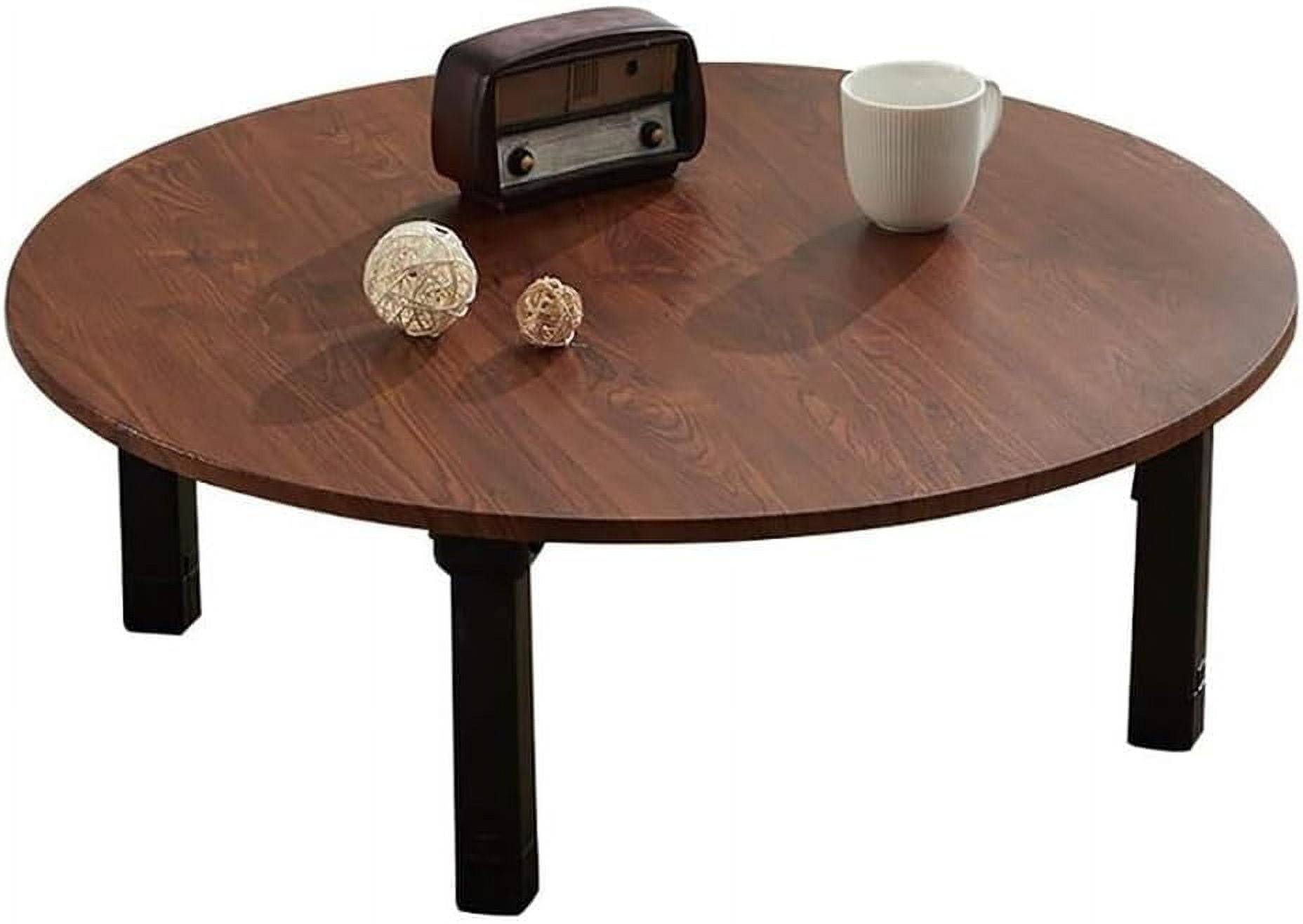 Folding Table, Japanese Style Low Round Table, Coffee Table, Dining ...