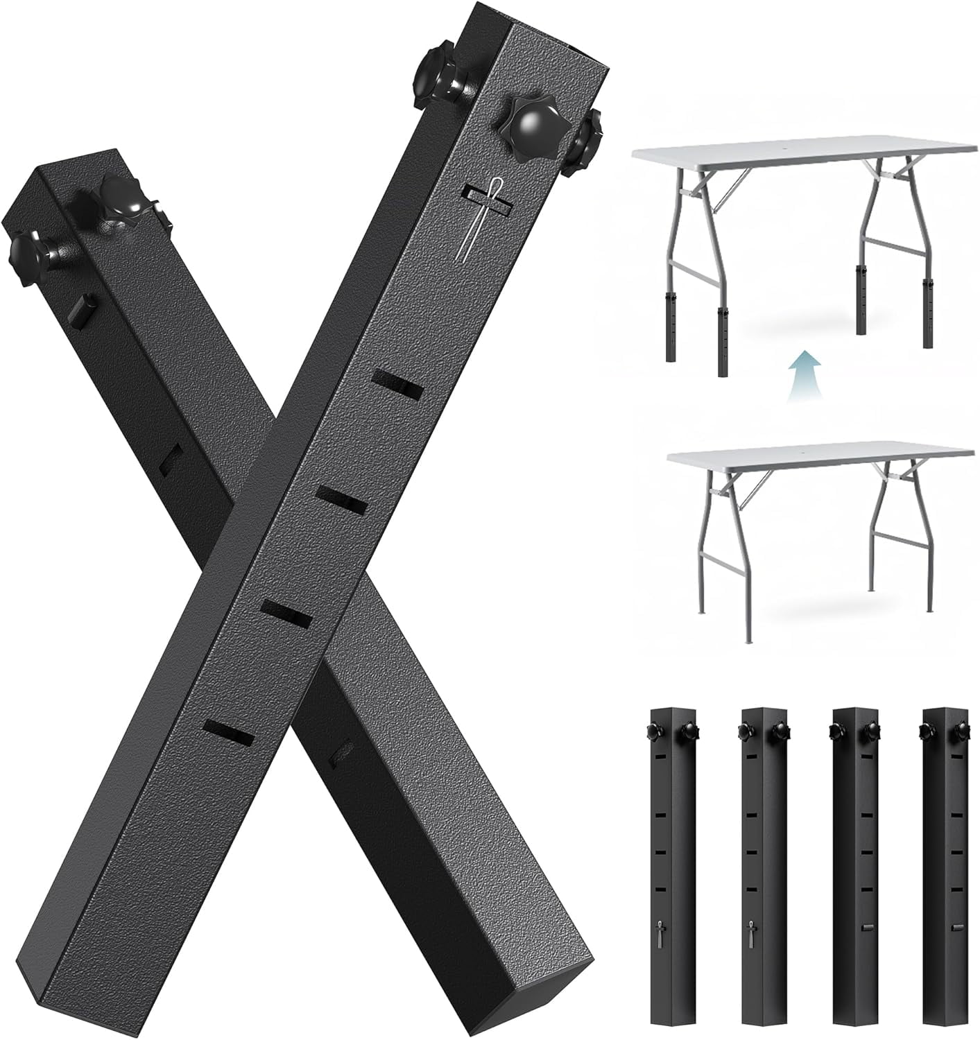 Folding Table Leg Extenders, Table Risers for Folding Tables, Heavy ...