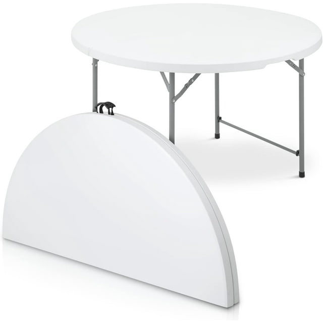 Folding Table Round Fold in Half Commercial Event Table Indoor Outdoor ...