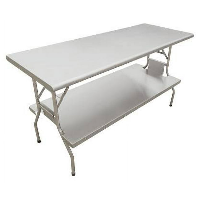 Folding Table Stainless Steel 24" X 60" X 30 5/8" With Undershelf ...