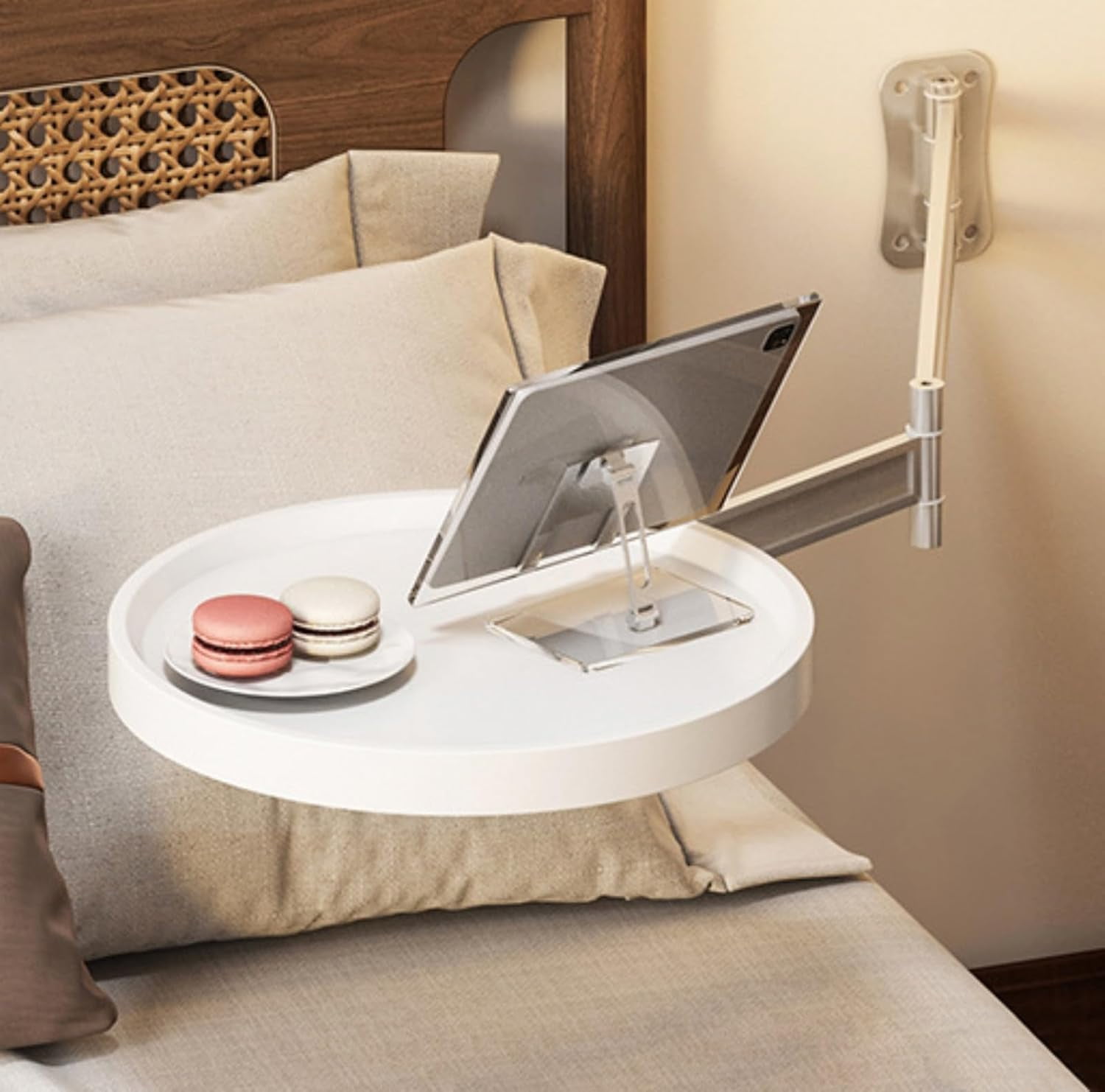 Folding Table Wall Mounted Small Round Tray, Fold Down Wall Desk - Flip ...