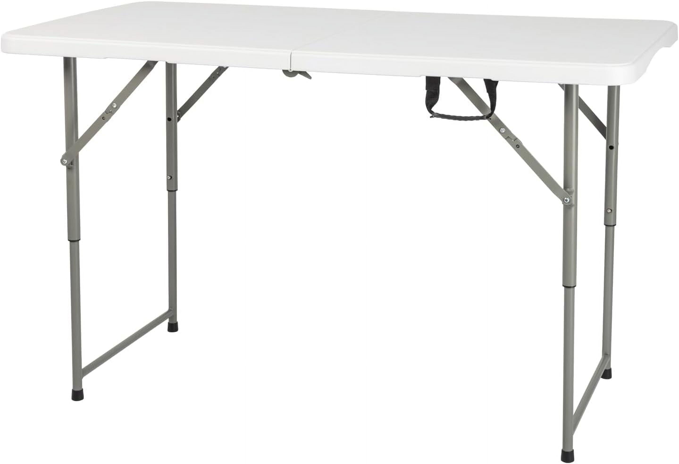 Folding Tables 4 Foot Small, Foldable Table Adjustable Height Desk ...