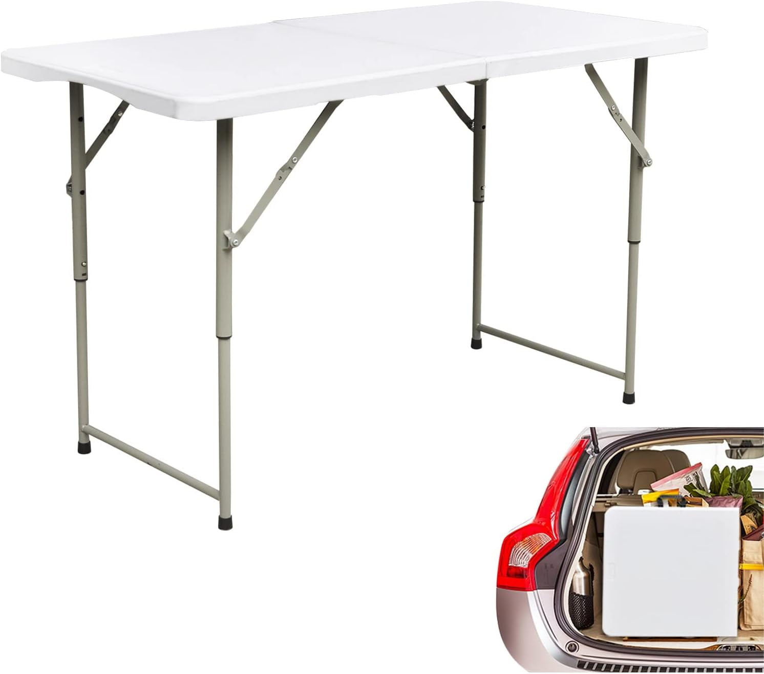 Folding Tables, Portable Folding Card Table Indoor Outdoor Heavy Duty ...