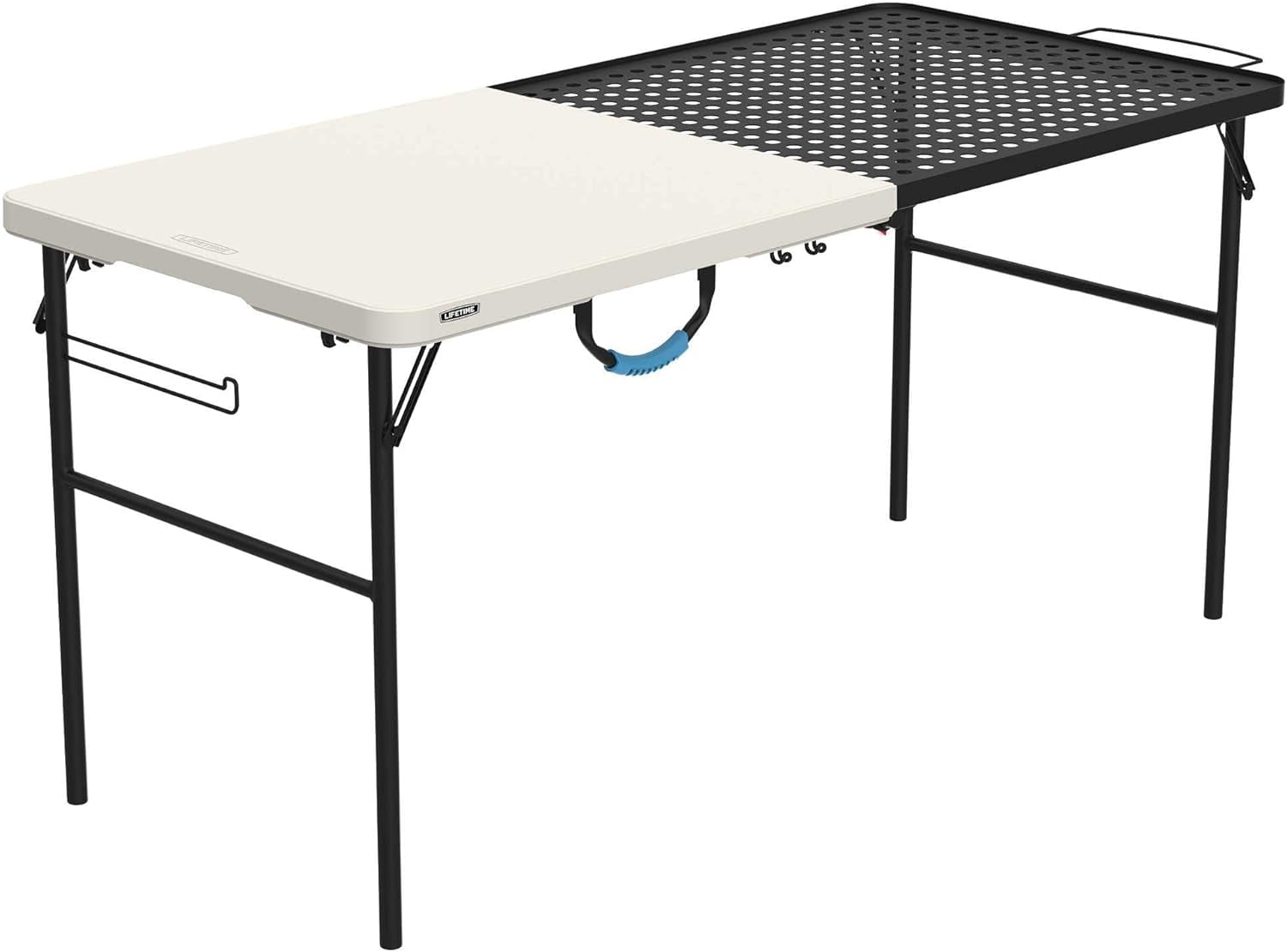 Folding Tailgate Table with Grill Rack Portable Outdoor Camping Station ...