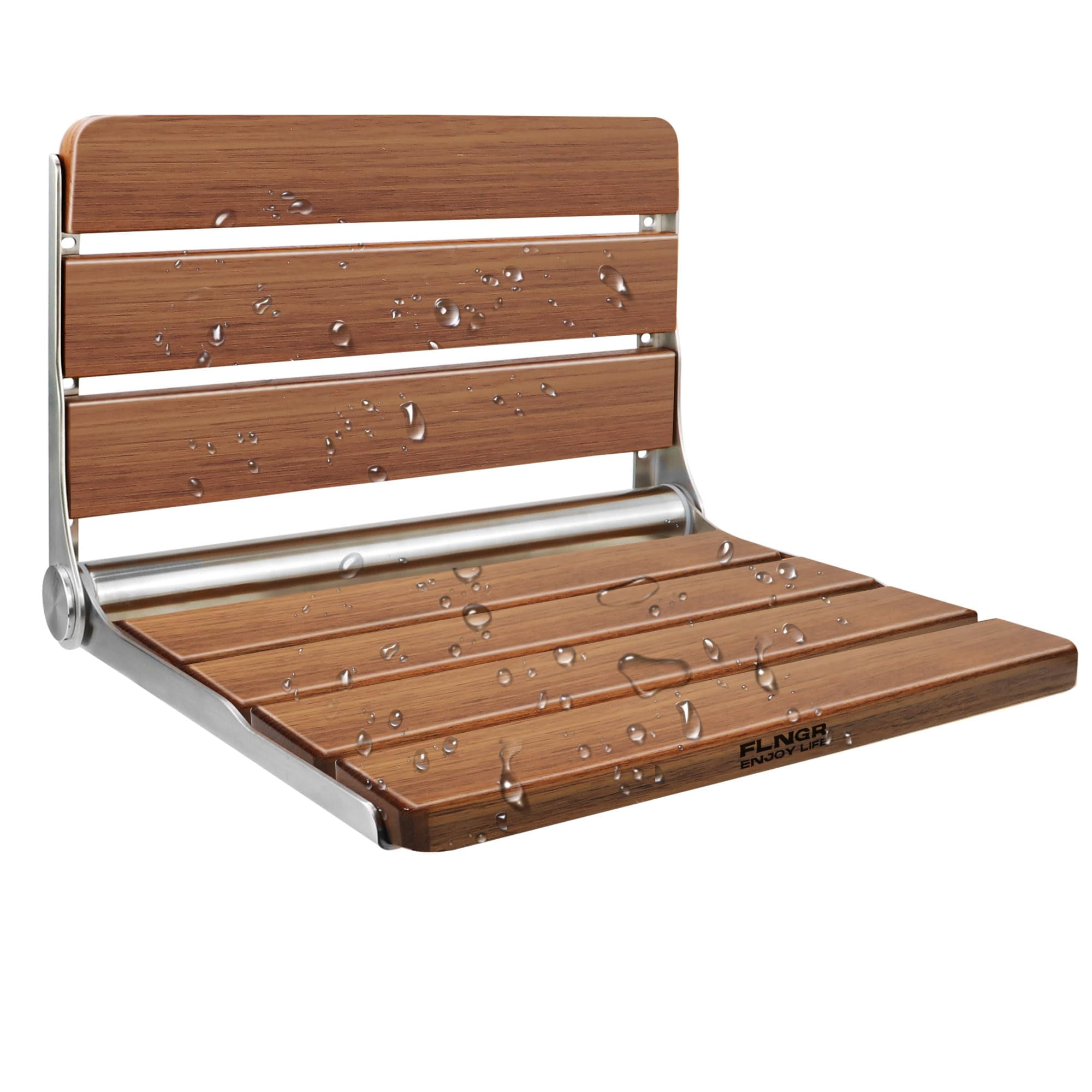 Folding Teak Shower Seat Wall Mounted,Fold Down Shower Seat,Foldable ...