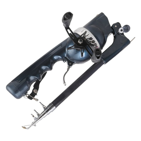 Folding Telescopic Fishing Rod Rotating Fishing Poles with Reel Arm For ...