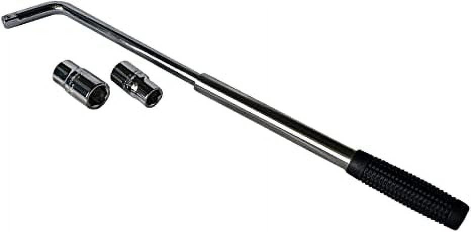Folding Tire Iron Lug Wrench Tire Removal Socket Wrench (2 Size Sockets ...