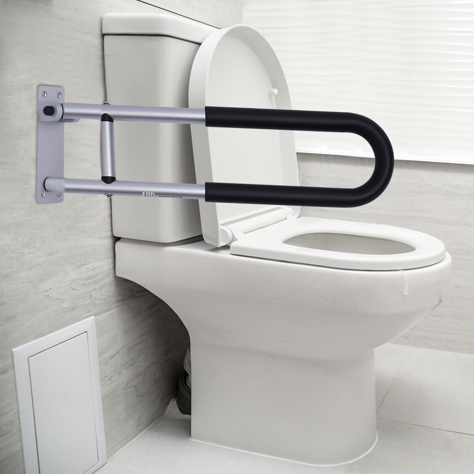 Folding Toilet Handicap Grab Bars Rails Handrails Bathroom Support Safety Rail - Walmart.com